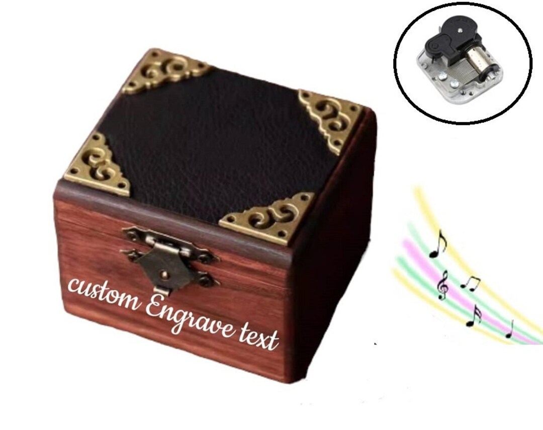 Vintage Classic Black Square Custom Engrave Text Anniversary Gift ...