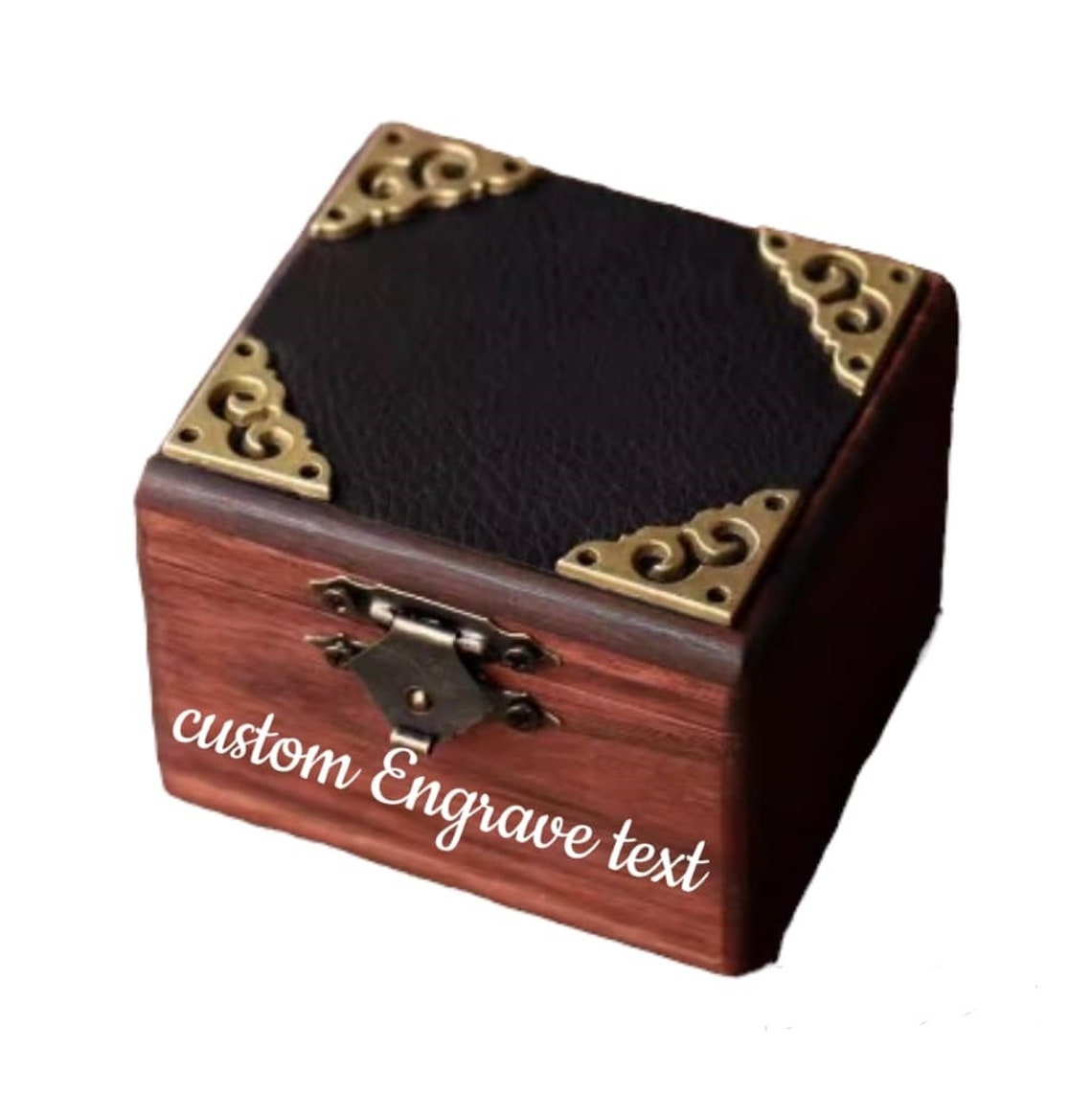 Vintage Classic Black Square Custom Engrave Text Anniversary Gift ...