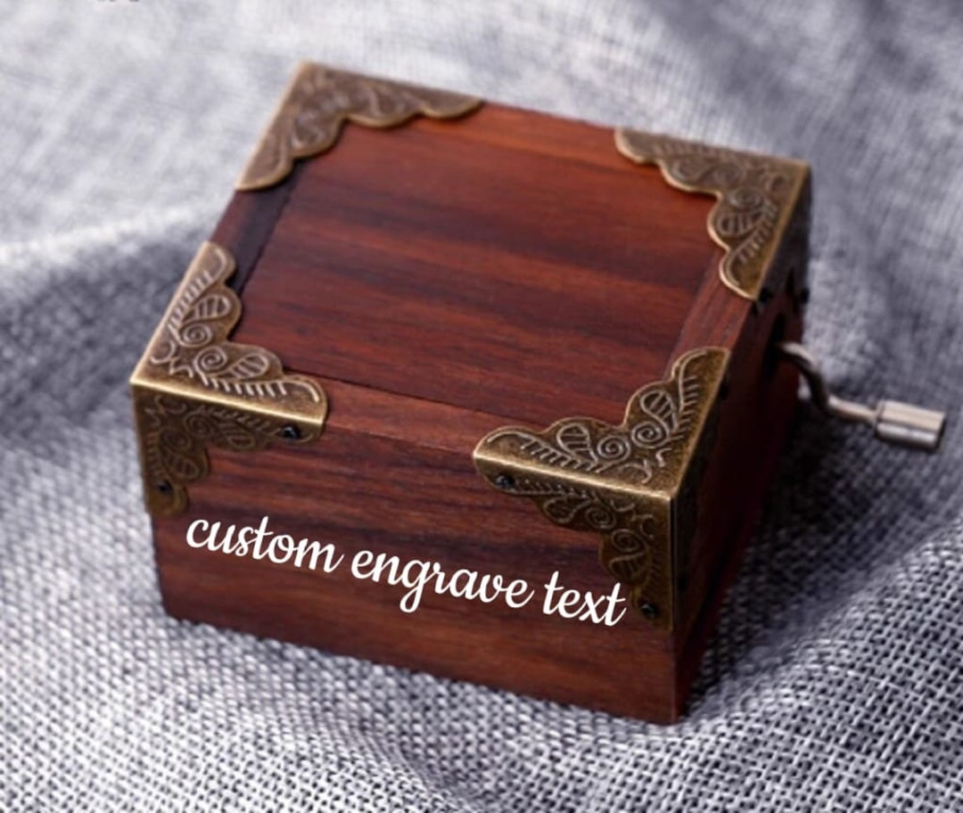 18-note Custom Tune Classic Vintage Hand Crank Music Box | Custom ...