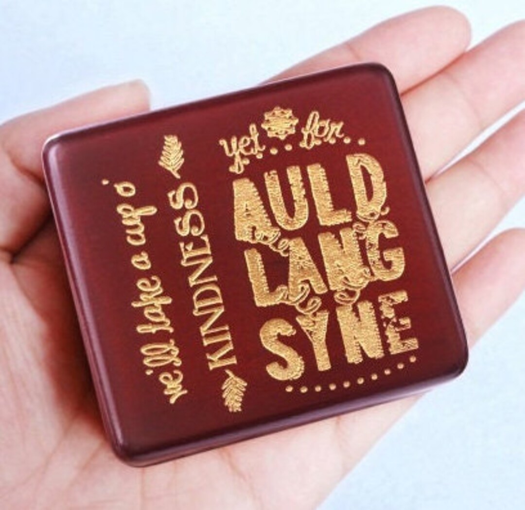 18-note Custom Tune Auld Land Syne red Beech Wind-up Music Box Custom ...