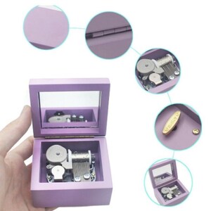 18-note Custom Tune lavender Purple Wind-up Heart Logo Custom Engraving ...