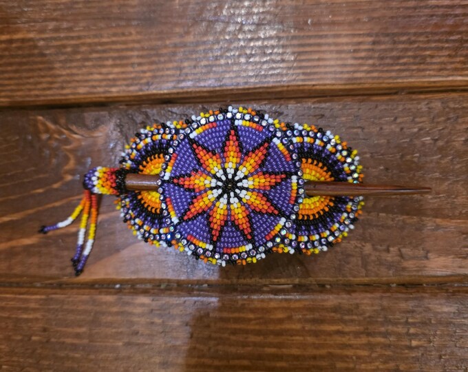 Beaded Barrette With a Stick - Etsy