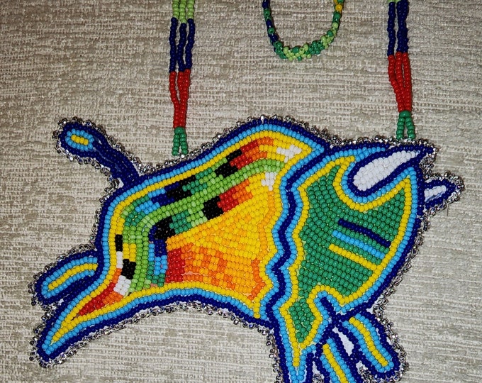 Beaded Buffalo Medallion Necklace - Etsy