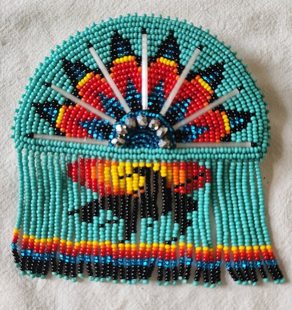 Beaded Barrette With an End of the Trail Design - Etsy