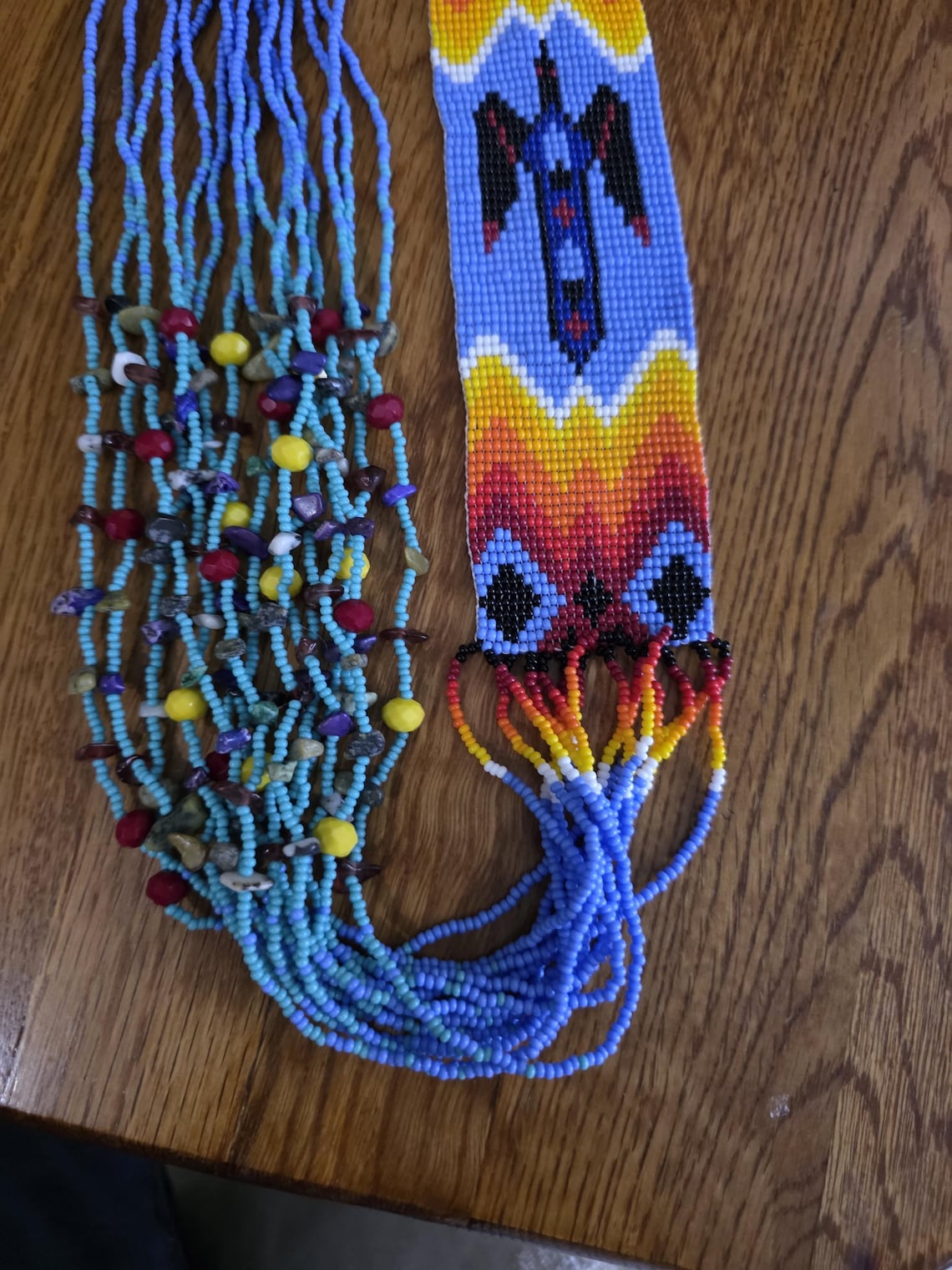 Loom Beaded Necklace With a Waterbird Design - Etsy