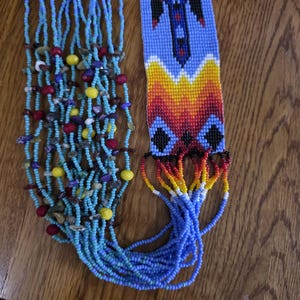 Loom Beaded Necklace With a Waterbird Design - Etsy