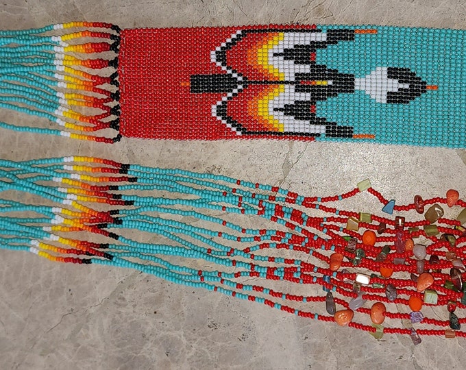 Loom Beaded Necklace With a Waterbird Design. - Etsy