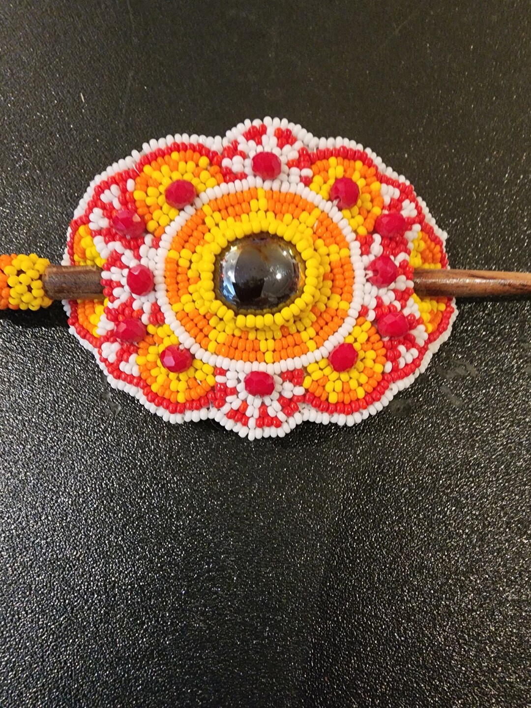 Beaded Barrette With a Stick - Etsy
