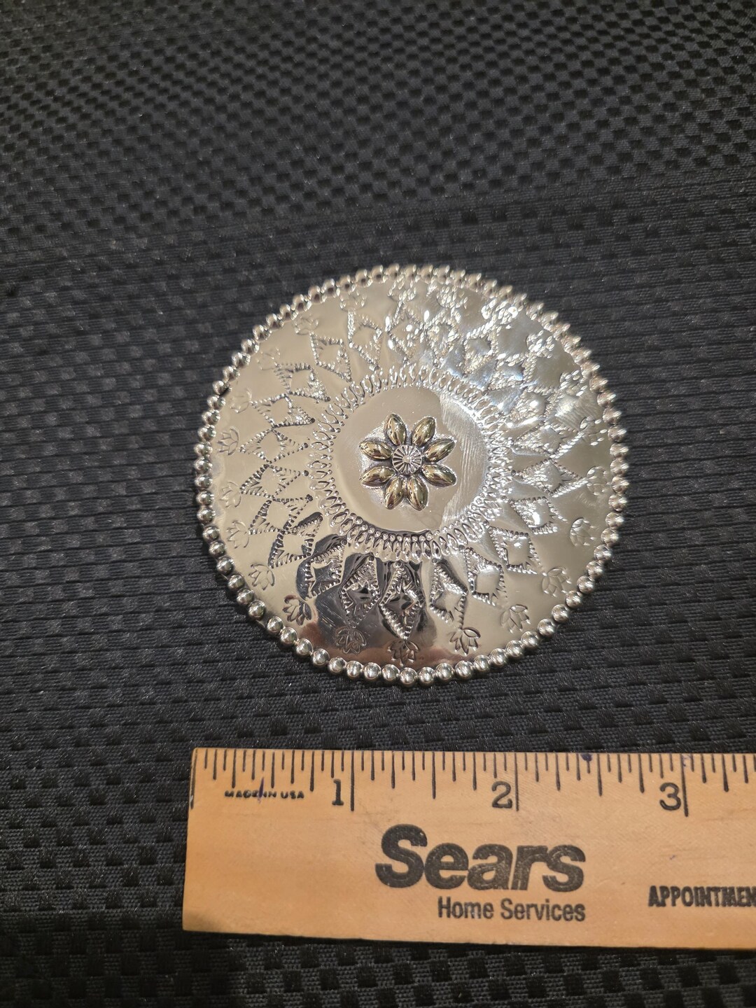 German Silver Concho Pin - Etsy