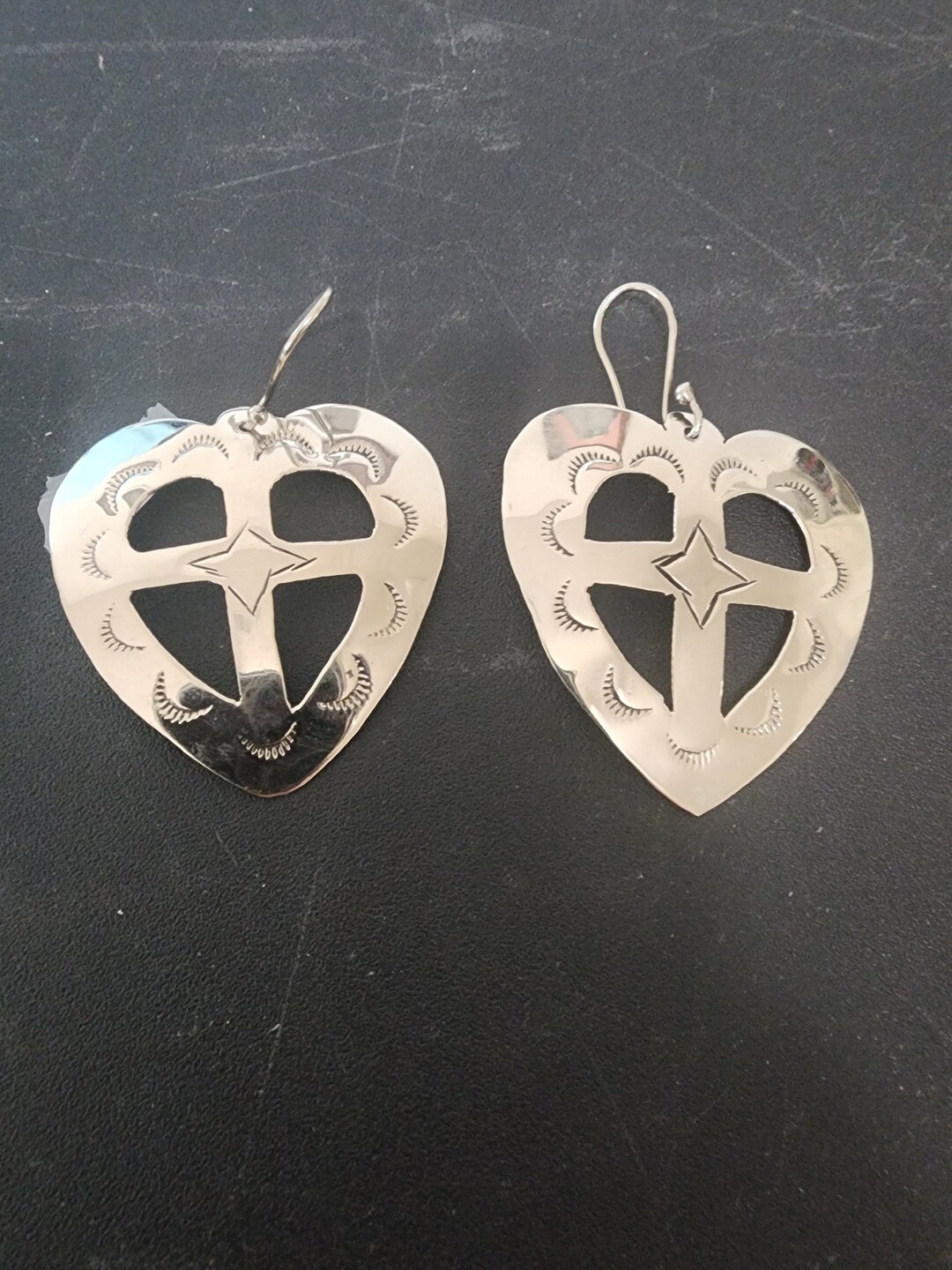 German Silver Southern Plains Style Earrings - Etsy