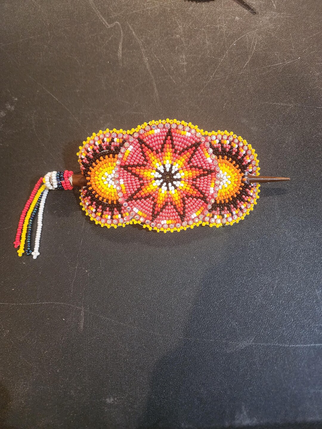 Beaded Barrette With a Stick - Etsy