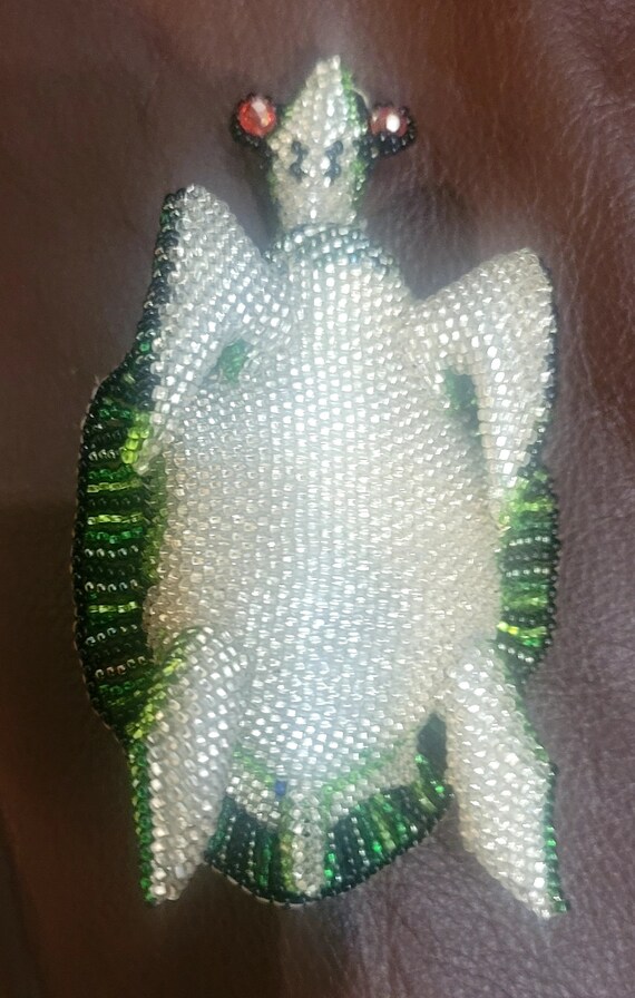 Peyote Stitched Turtle Medium Art & Collectibles Figurines Sculpture ...