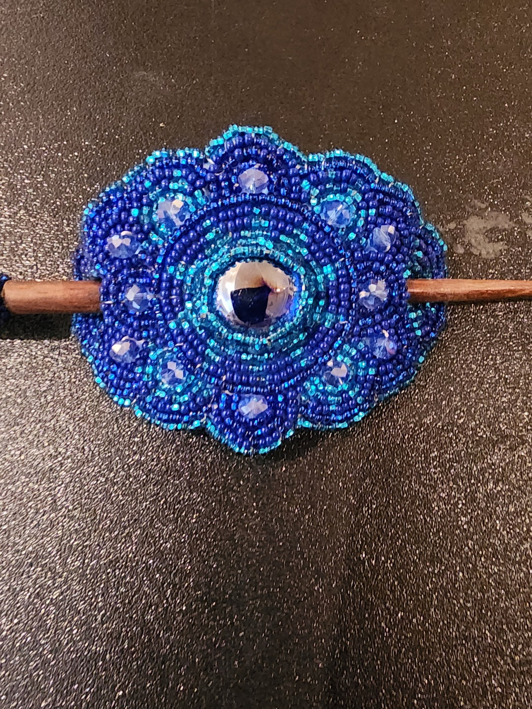 Beaded Barrette With a Stick - Etsy