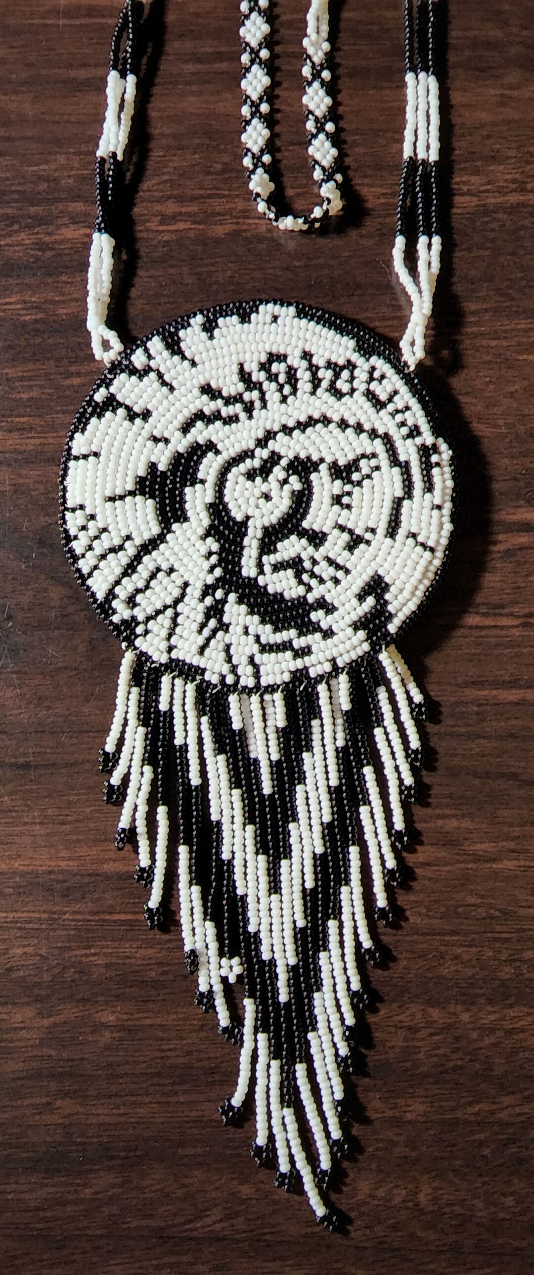Beaded Medallion Necklace With Chief Joseph Design - Etsy