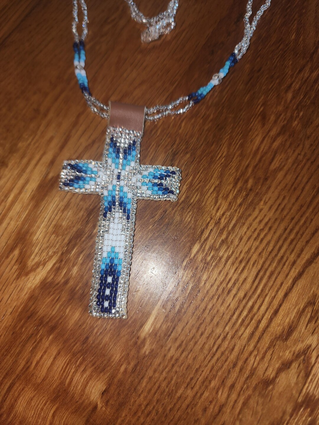 Loom Beaded Cross Necklace - Etsy