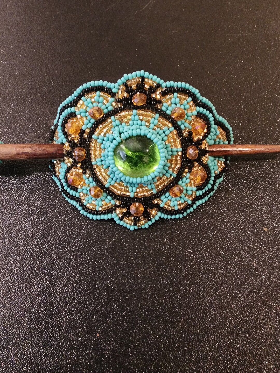 Beaded Barrette With a Stick - Etsy