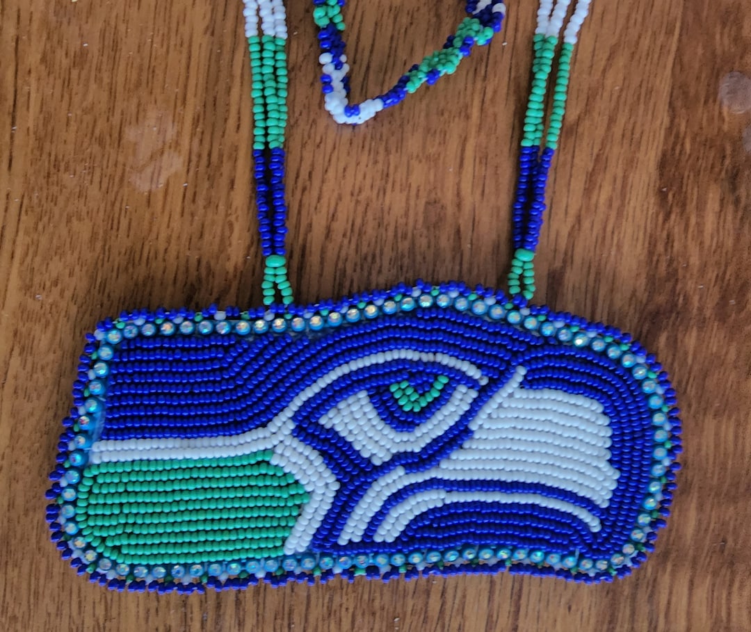 Beaded Seattle Seahawks Medallion Necklace - Etsy