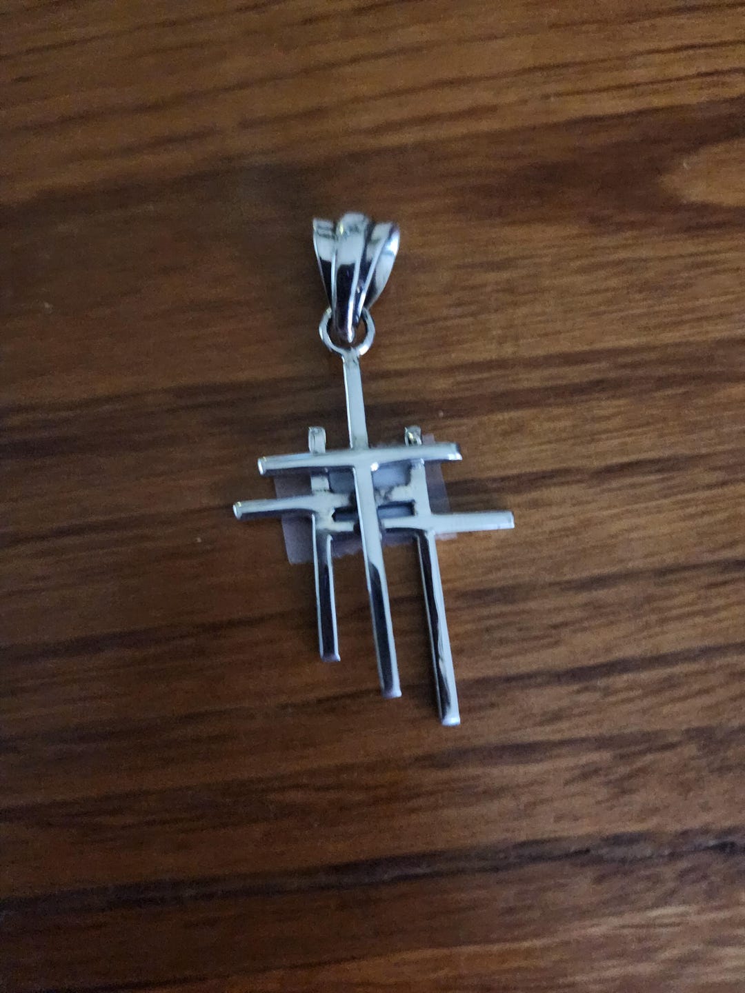 German Silver Triple Cross Pendant - Etsy