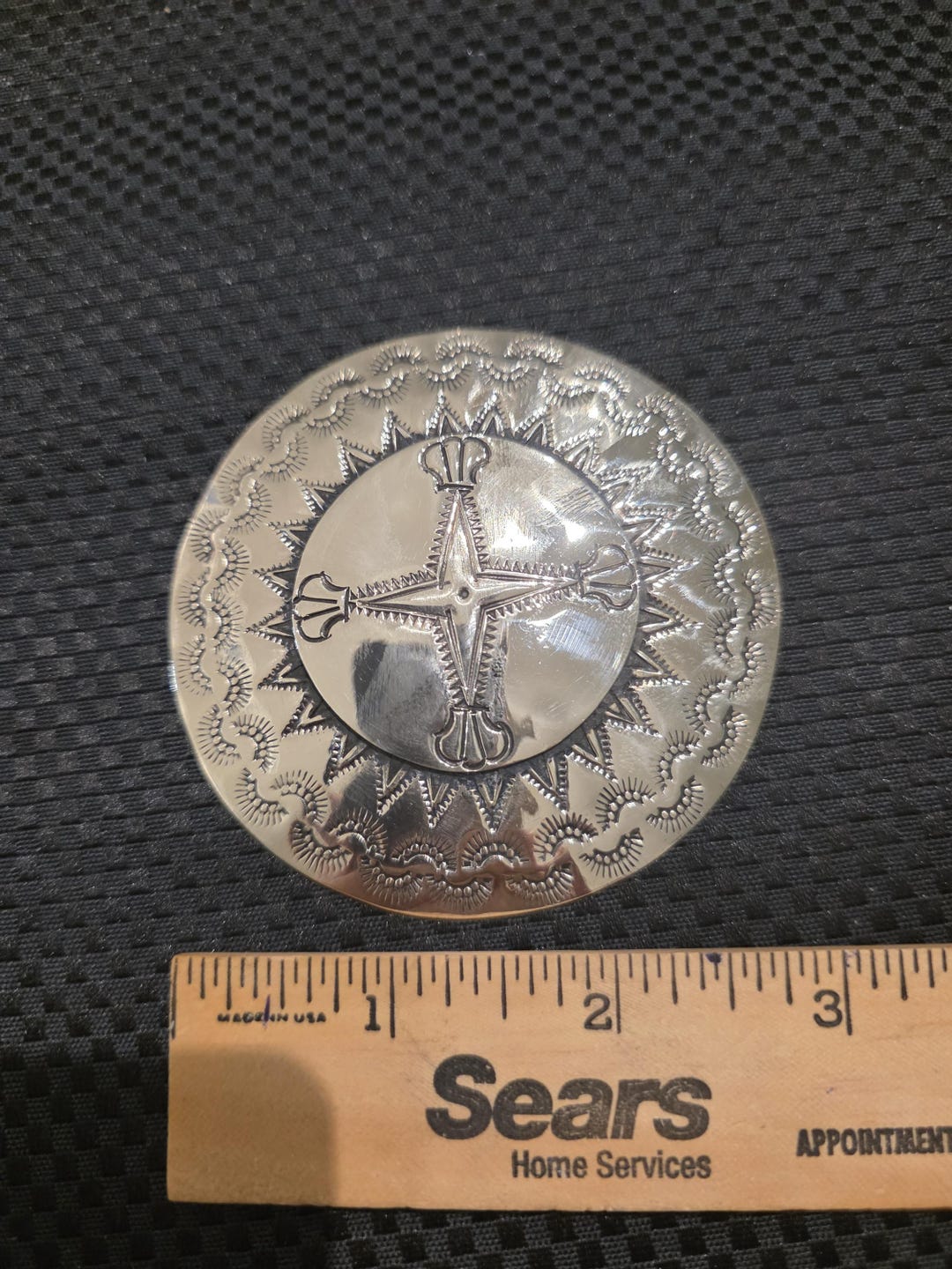 German Silver Concho Pin - Etsy