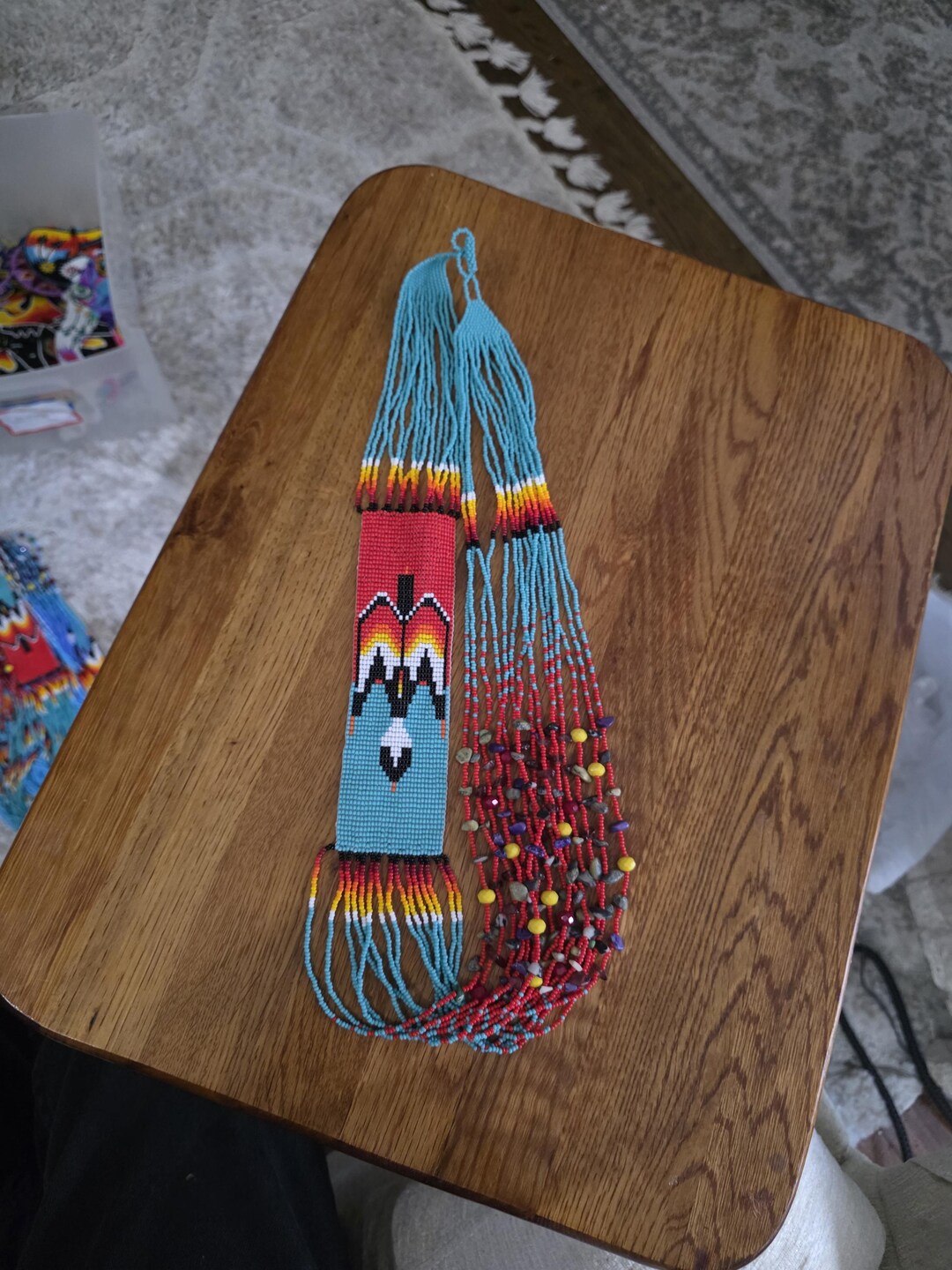 Loom Beaded Necklace With a Waterbird Design. - Etsy