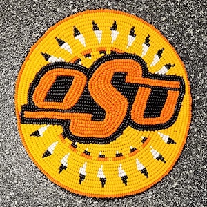 Beaded Oklahoma State University Barrette - Etsy
