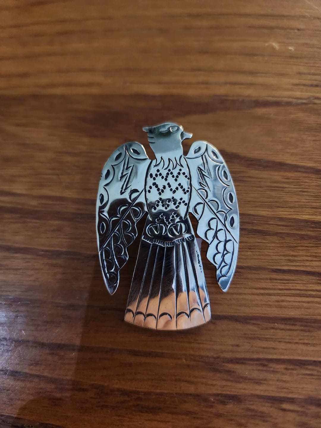 German Silver Harpy Eagle Pin - Etsy