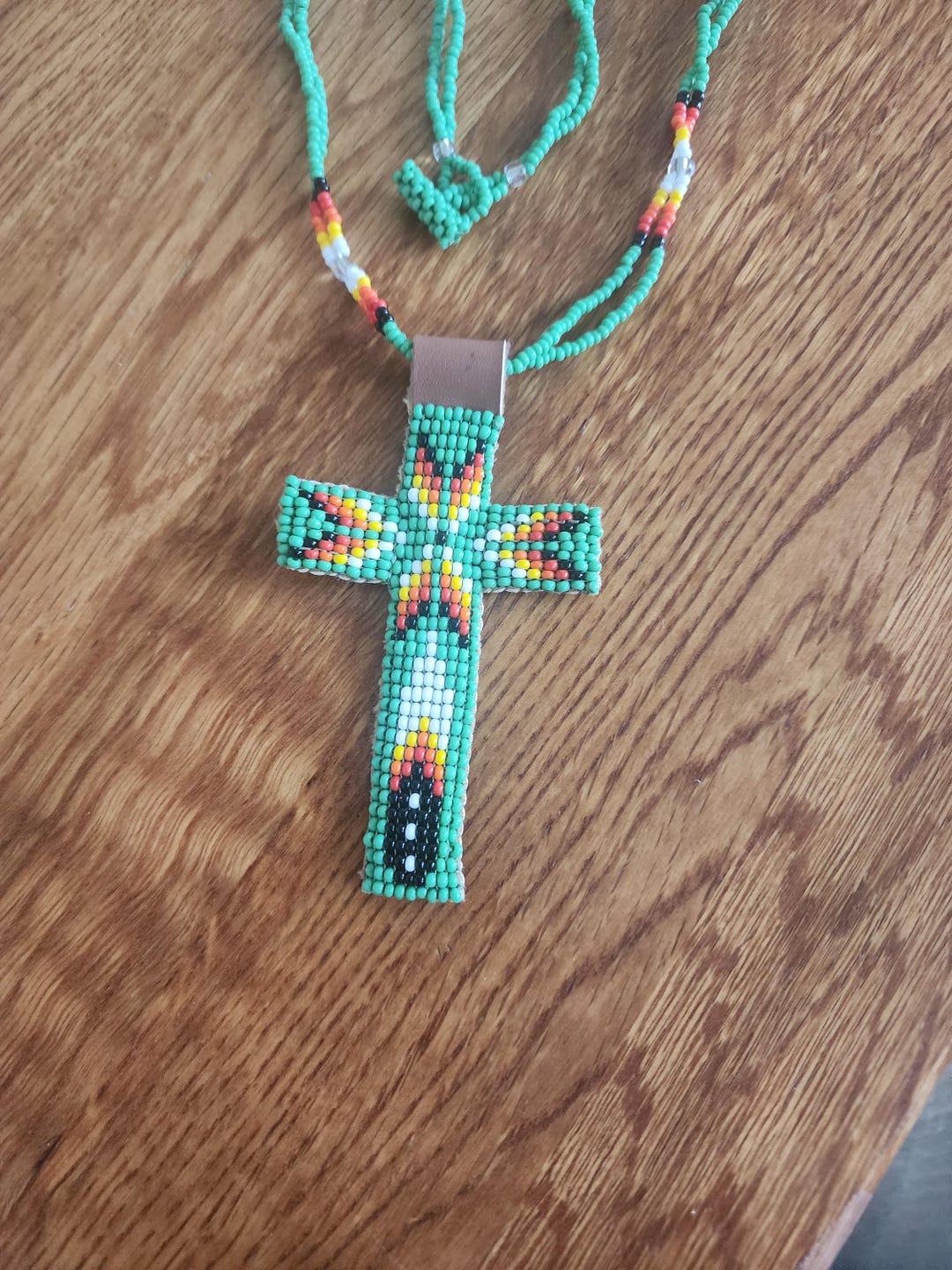 Loom Beaded Cross Necklace - Etsy