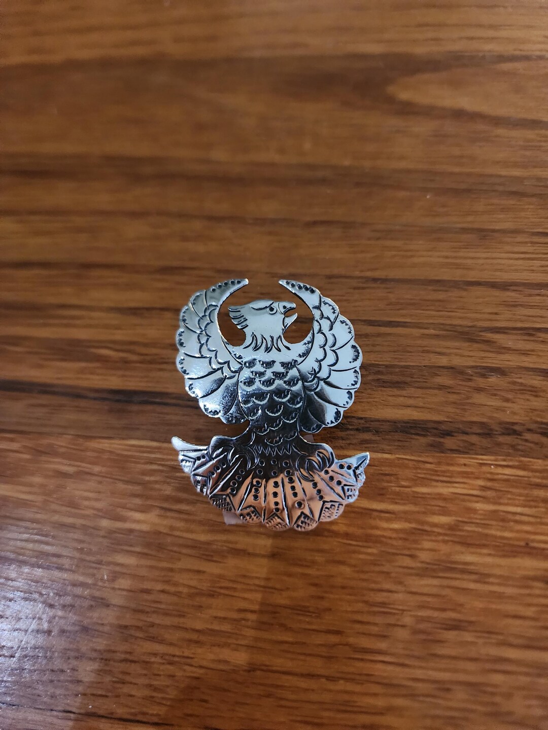 German Silver Harpy Eagle Pin - Etsy