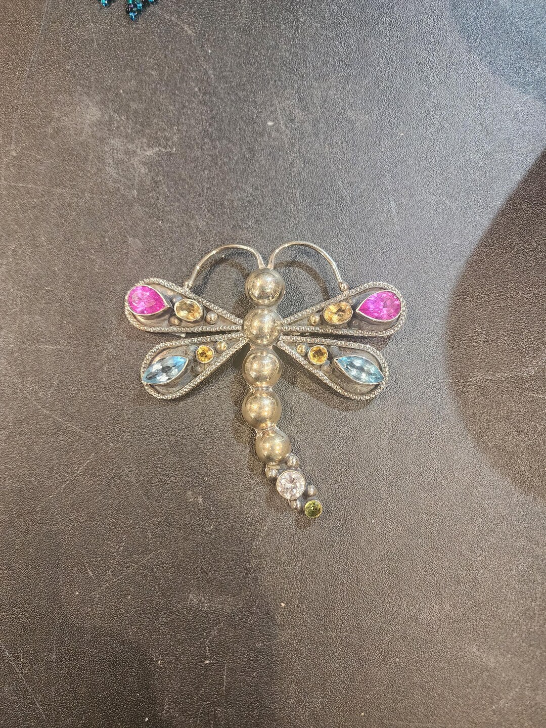 German Silver Dragonfly Pin - Etsy