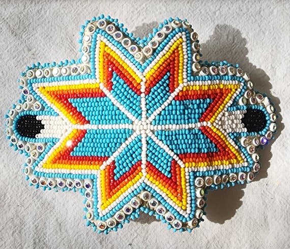 Beaded Barrette With an 8 Point Star Design - Etsy