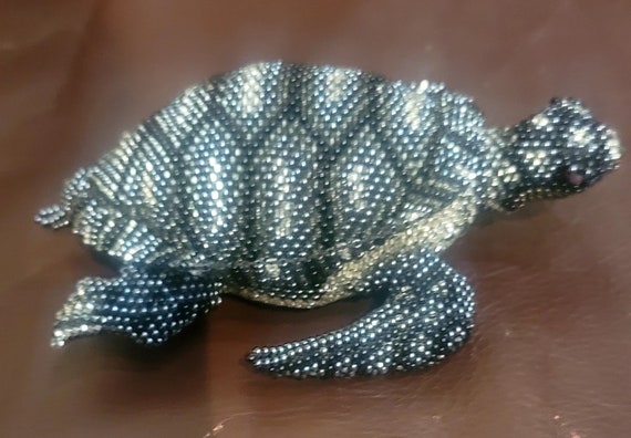 Peyote Stitched Turtle Medium Art & Collectibles Figurines Sculpture ...