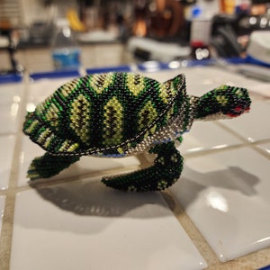 Peyote Stitched Turtle Figurine - Etsy