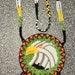 Beaded Medallion Necklace With an Eagle Head Design - Etsy
