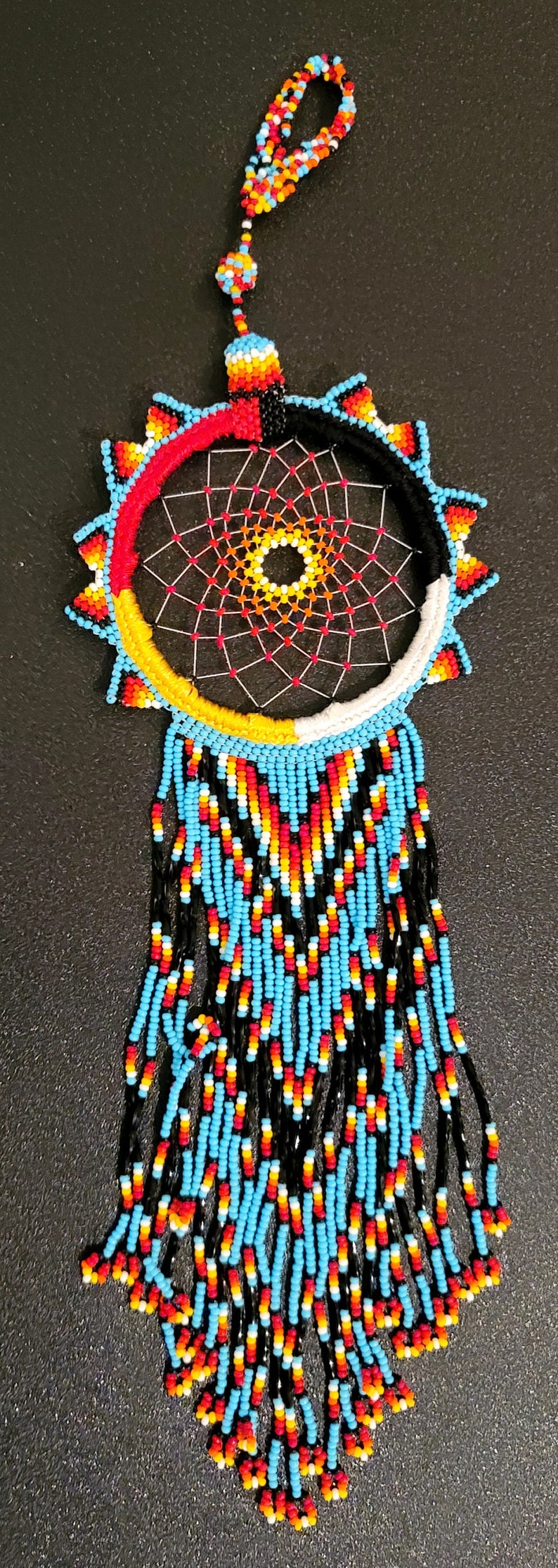 Large Beaded Dream Catcher - Etsy