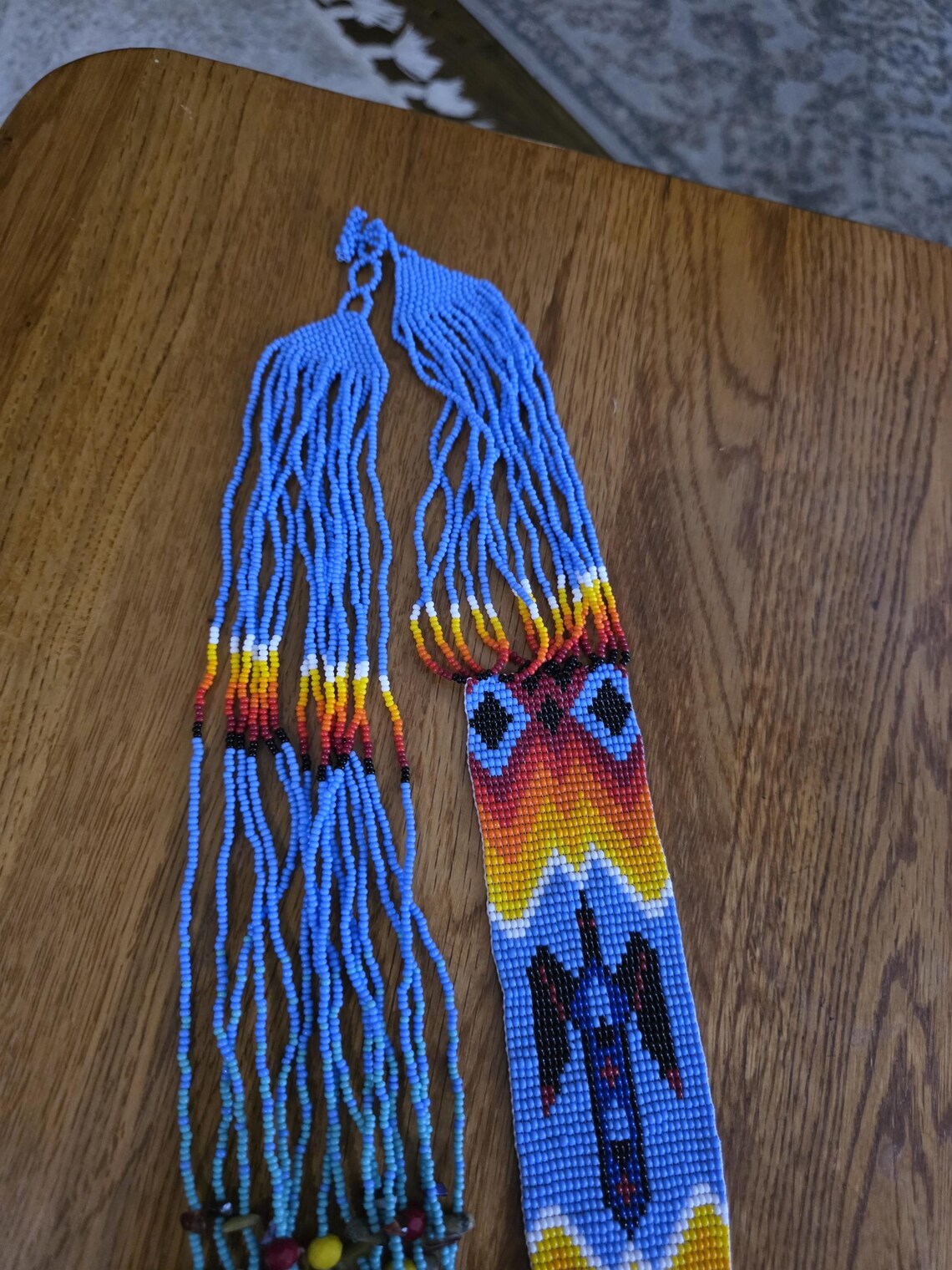 Loom Beaded Necklace With a Waterbird Design - Etsy