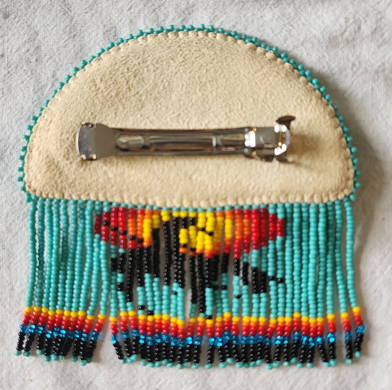 Beaded Barrette With an End of the Trail Design - Etsy