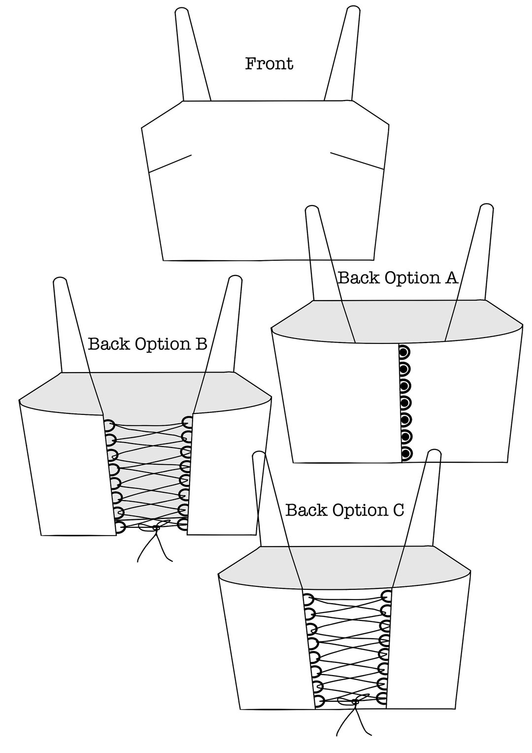 Cropped Strap Top PDF Printable Pattern, Written Tutorial, Sizes 6-16 ...