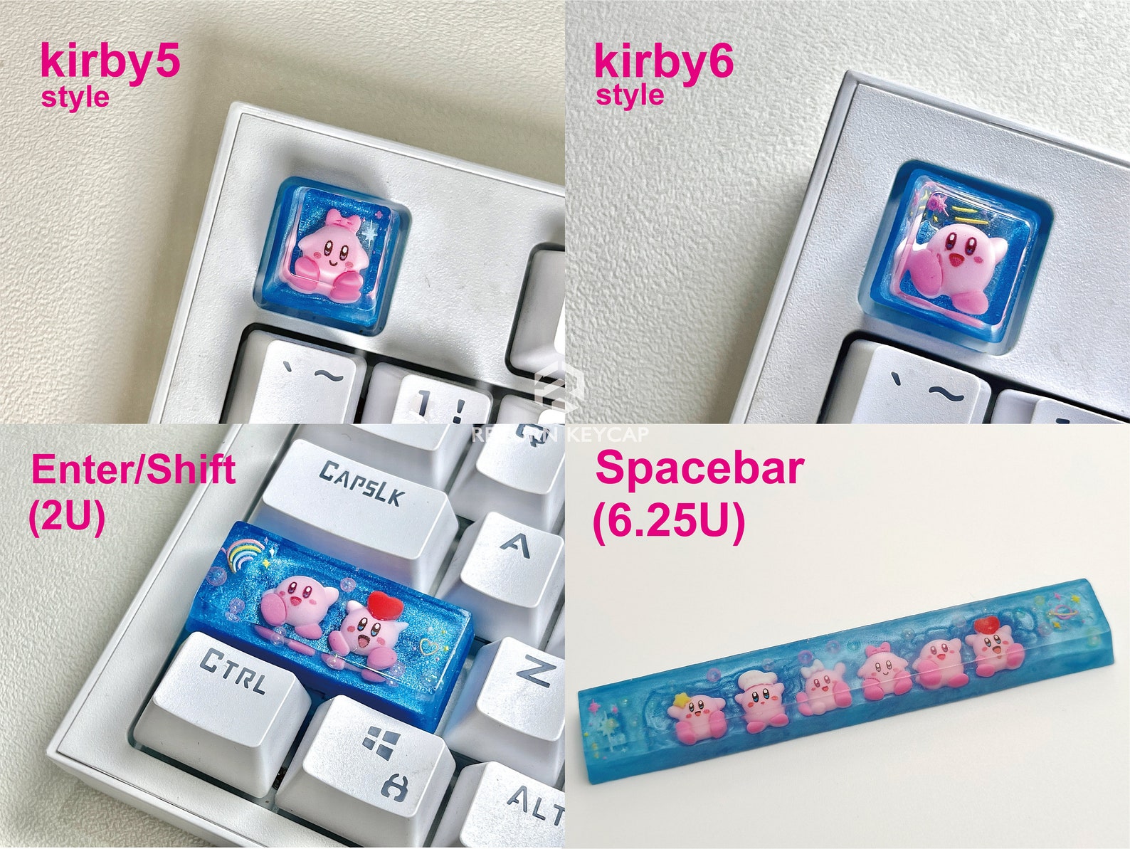 Kirby Keycaps Cute Mechanical Keyboard ECS Artisan Keycap - Etsy Australia