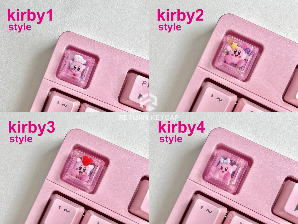 Kirby Keycaps Cute Mechanical Keyboard ECS Artisan Keycap - Etsy Australia