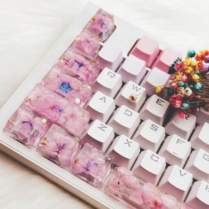 Cherry Blossom Keycap,arrow Keycaps,spacebar Keycap,pink Keycaps ...