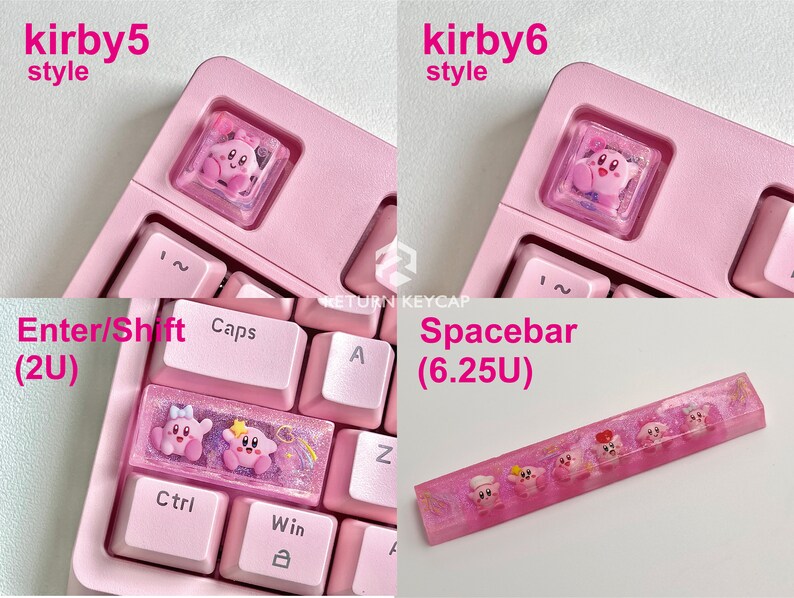 Kirby Keycaps Cute Mechanical Keyboard ECS Artisan Keycap - Etsy Australia