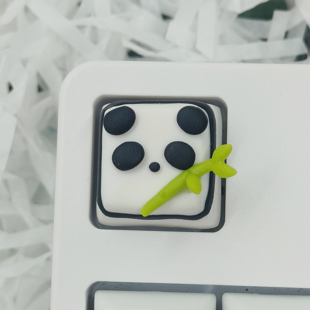 Panda Keycap Artisan Cute Keycaps, Handmade Custom Keycap for MX Cherry ...