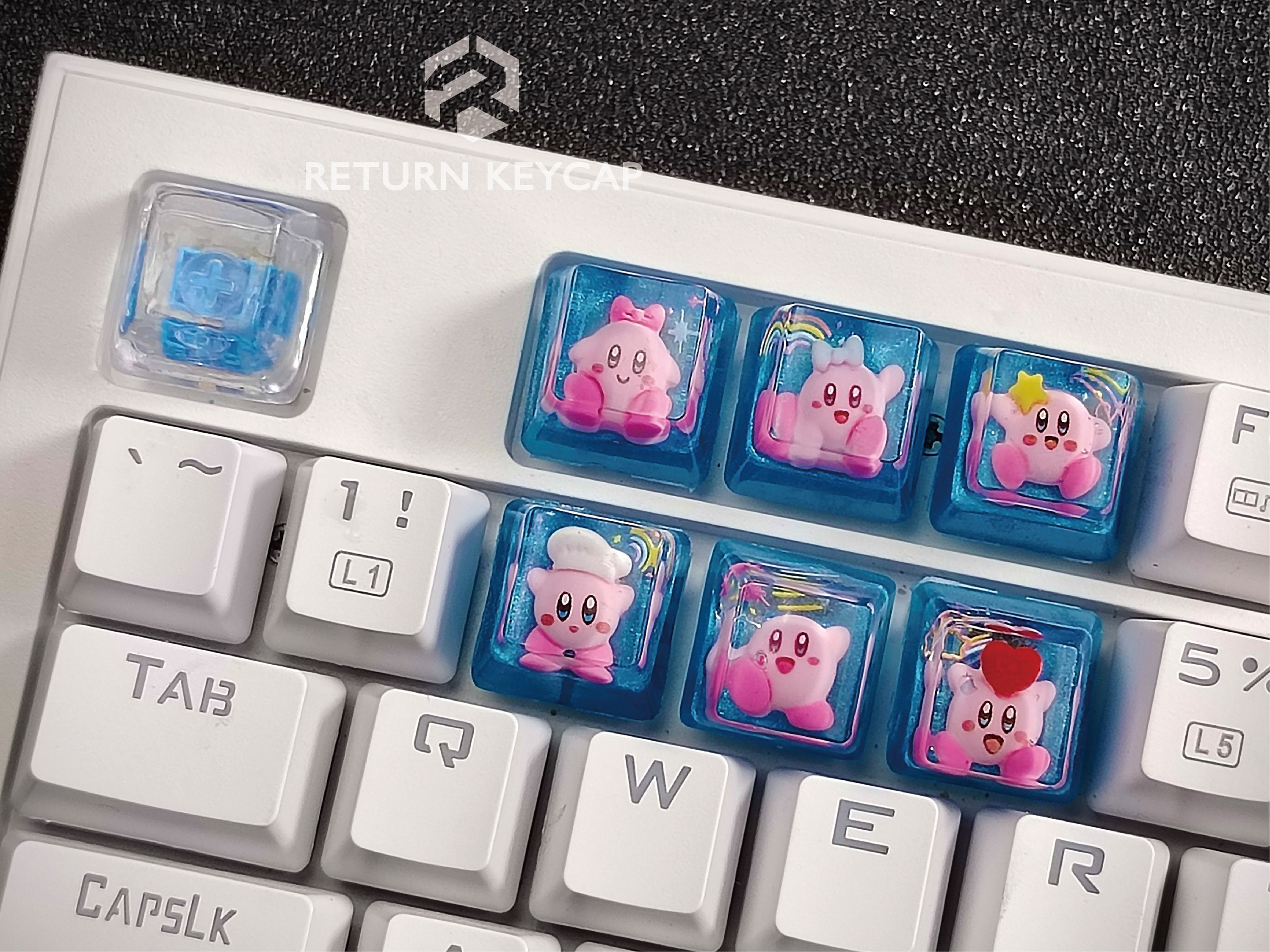 Kirby Keycaps Cute Mechanical Keyboard ECS Artisan Keycap - Etsy Australia