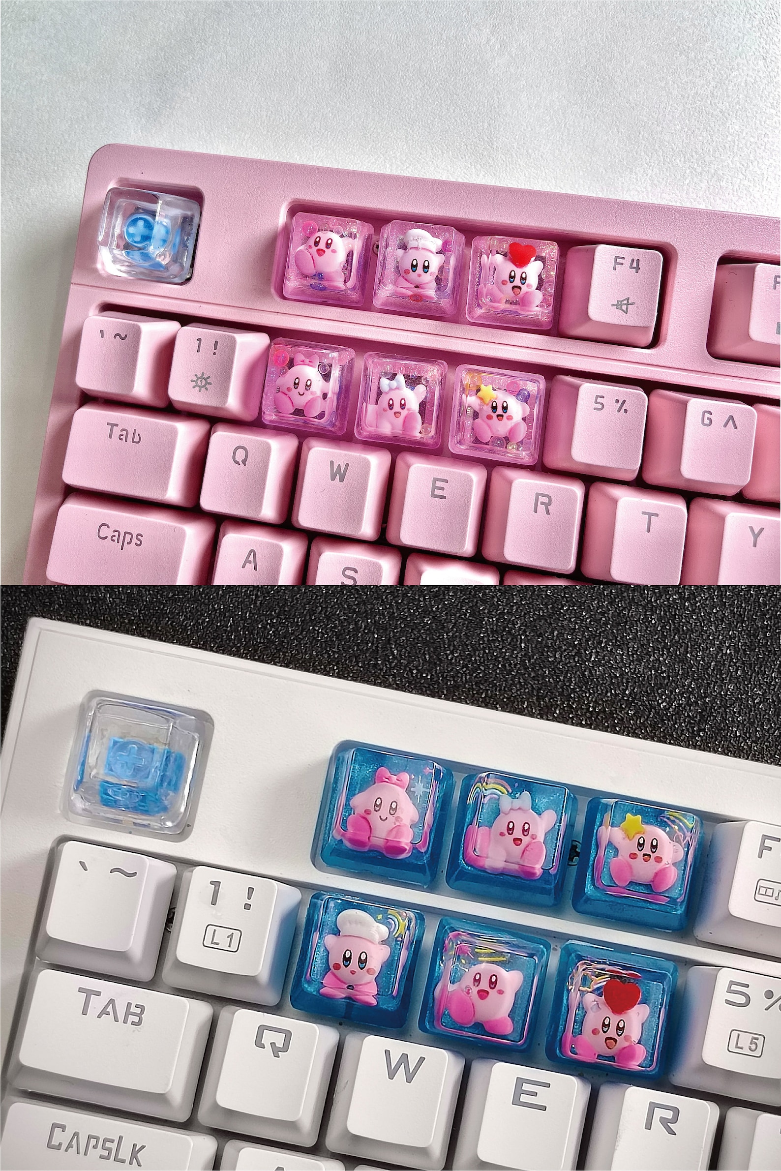 Kirby Keycaps Cute Mechanical Keyboard ECS Artisan Keycap - Etsy Australia