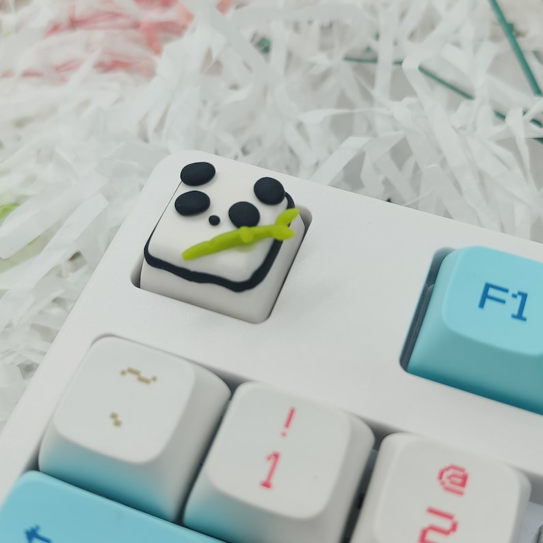 Panda Keycap Artisan Cute Keycaps Handmade Custom Keycap for - Etsy