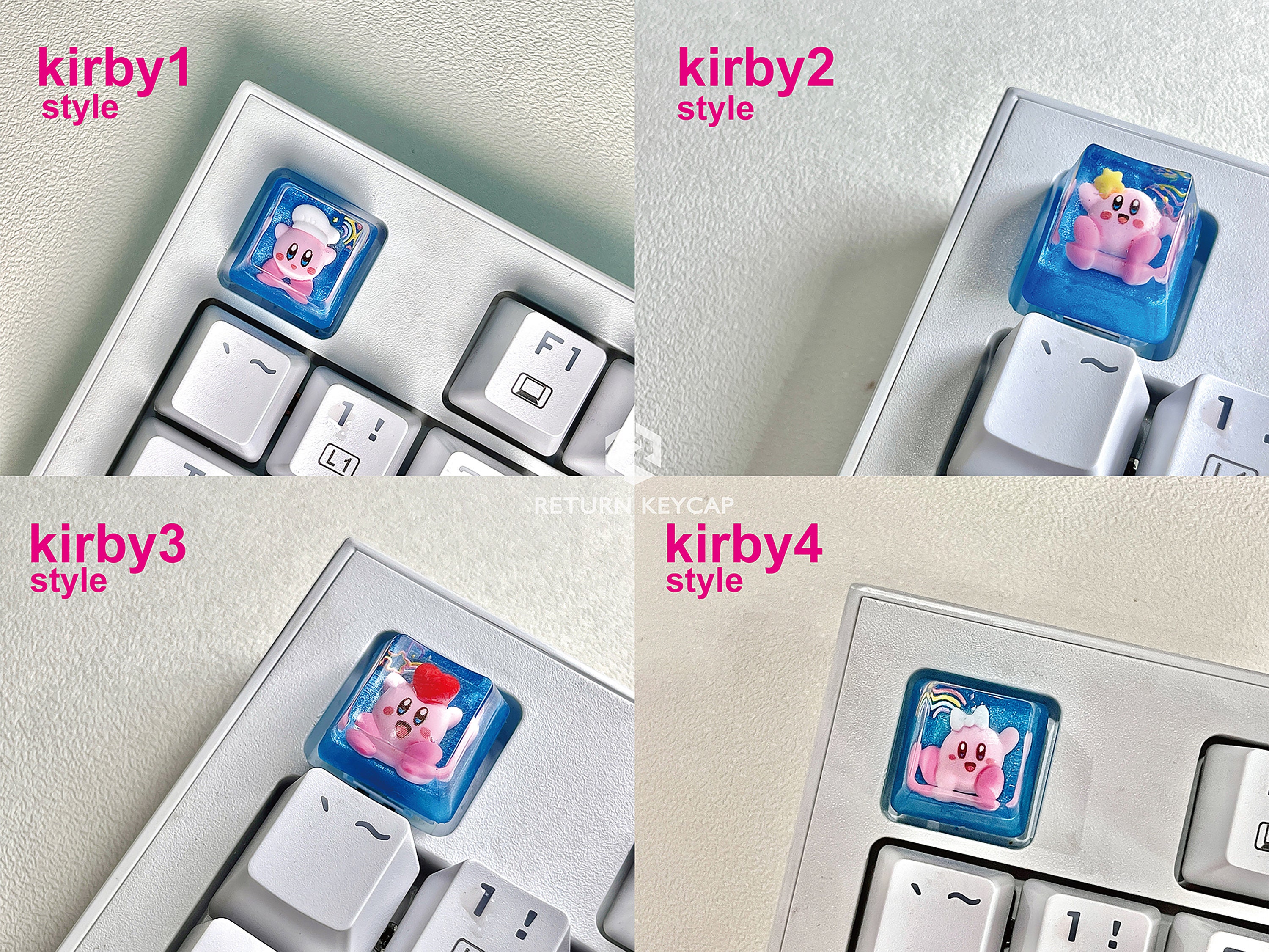 Kirby Keycaps Cute Mechanical Keyboard ECS Artisan Keycap - Etsy Australia