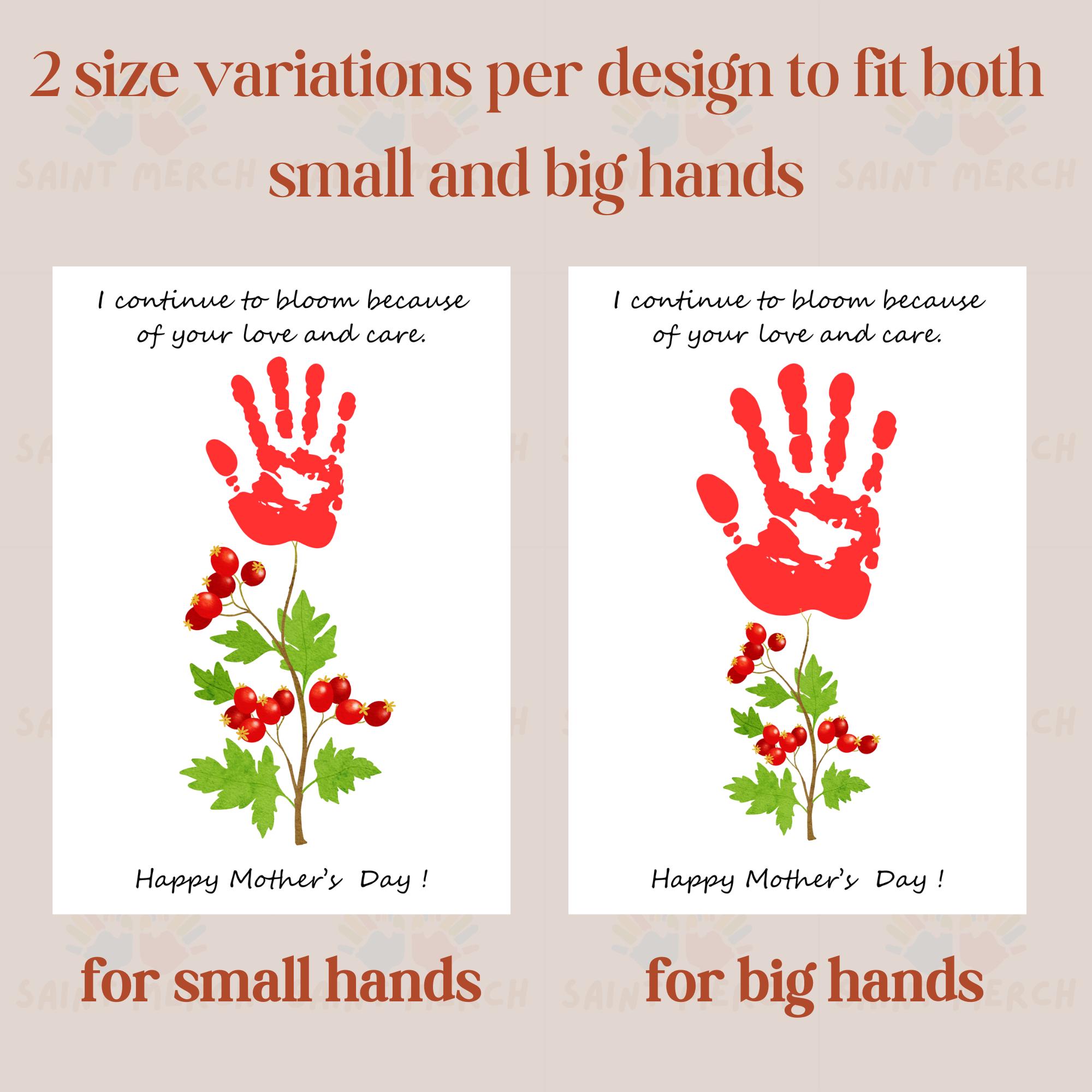 Flower Handprint Art, DIY Mother's Day Gift (PDF Pattern) - Etsy