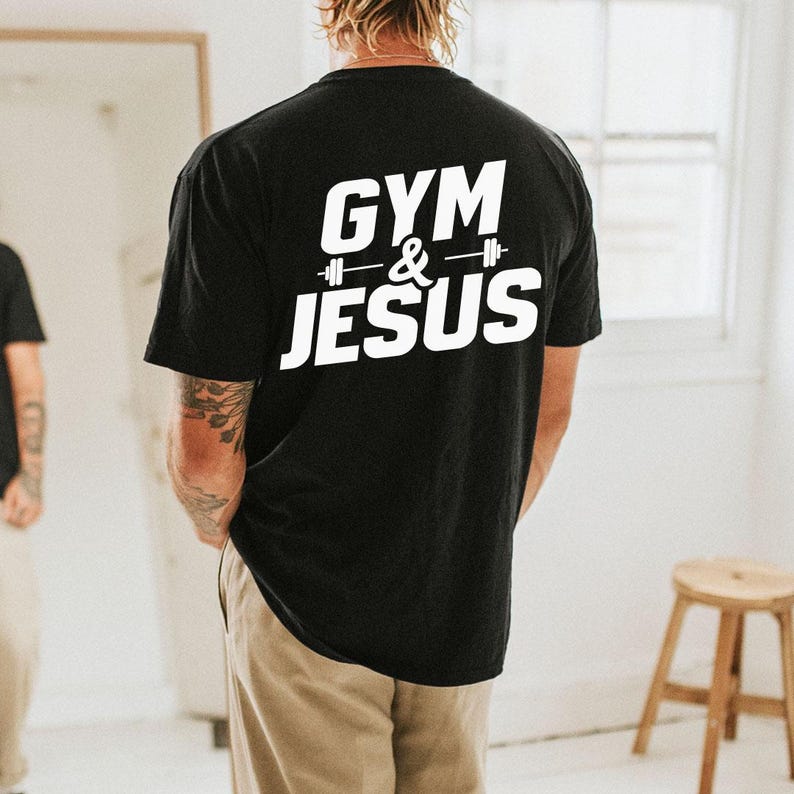 Gym and Jesus Printable PNG, Faith Fitness Workout Gym Shirts ...
