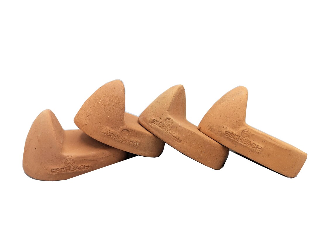 Eschbach Terracotta Large Ceramic Pot Feet Riser Unused Vintage Set of ...