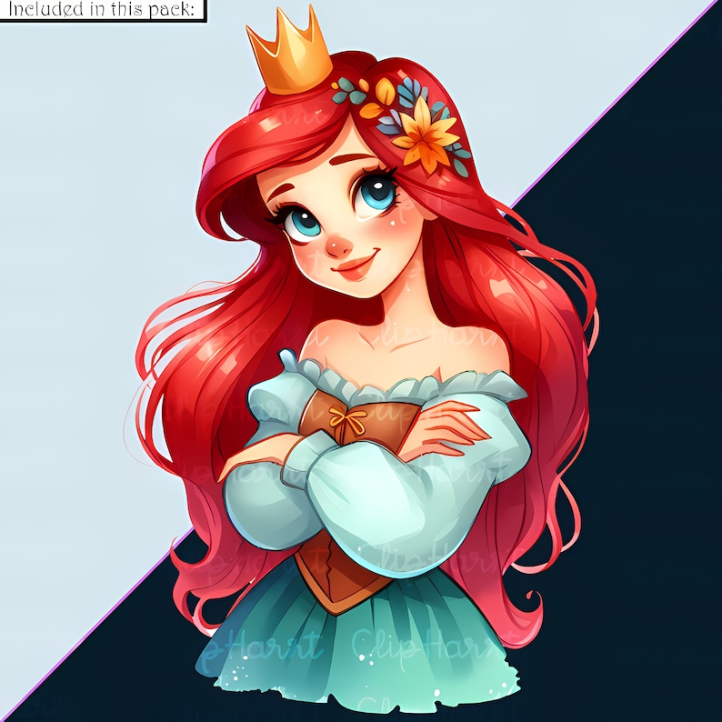 Ariel Autumn and Fall Clipart Set, Transparent PNG Images, Commercial ...